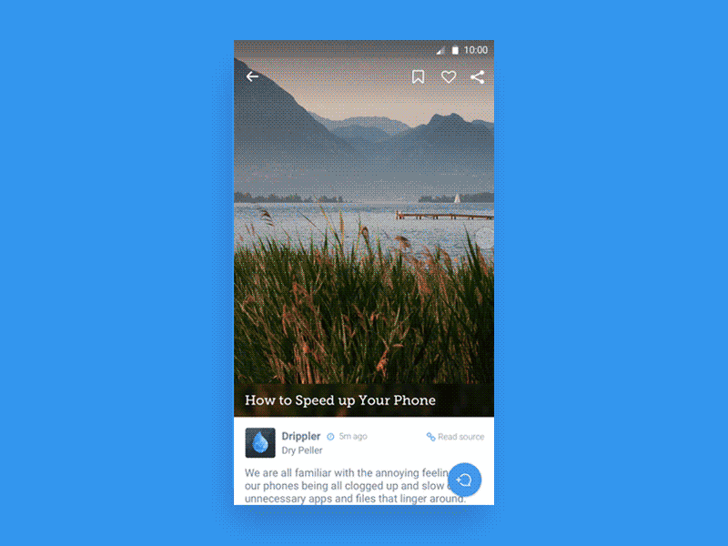 Double floating action buttons behavior by Ilya Tsuprun on Dribbble