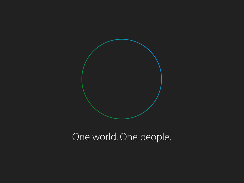 One world. One people. by David Connor on Dribbble
