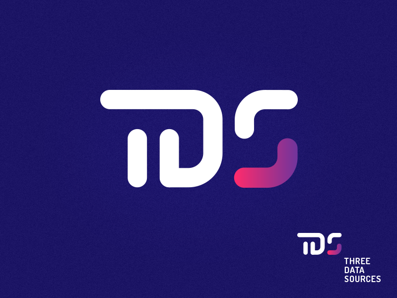 Three Data Sources logo v1 by Sławomir Koim on Dribbble