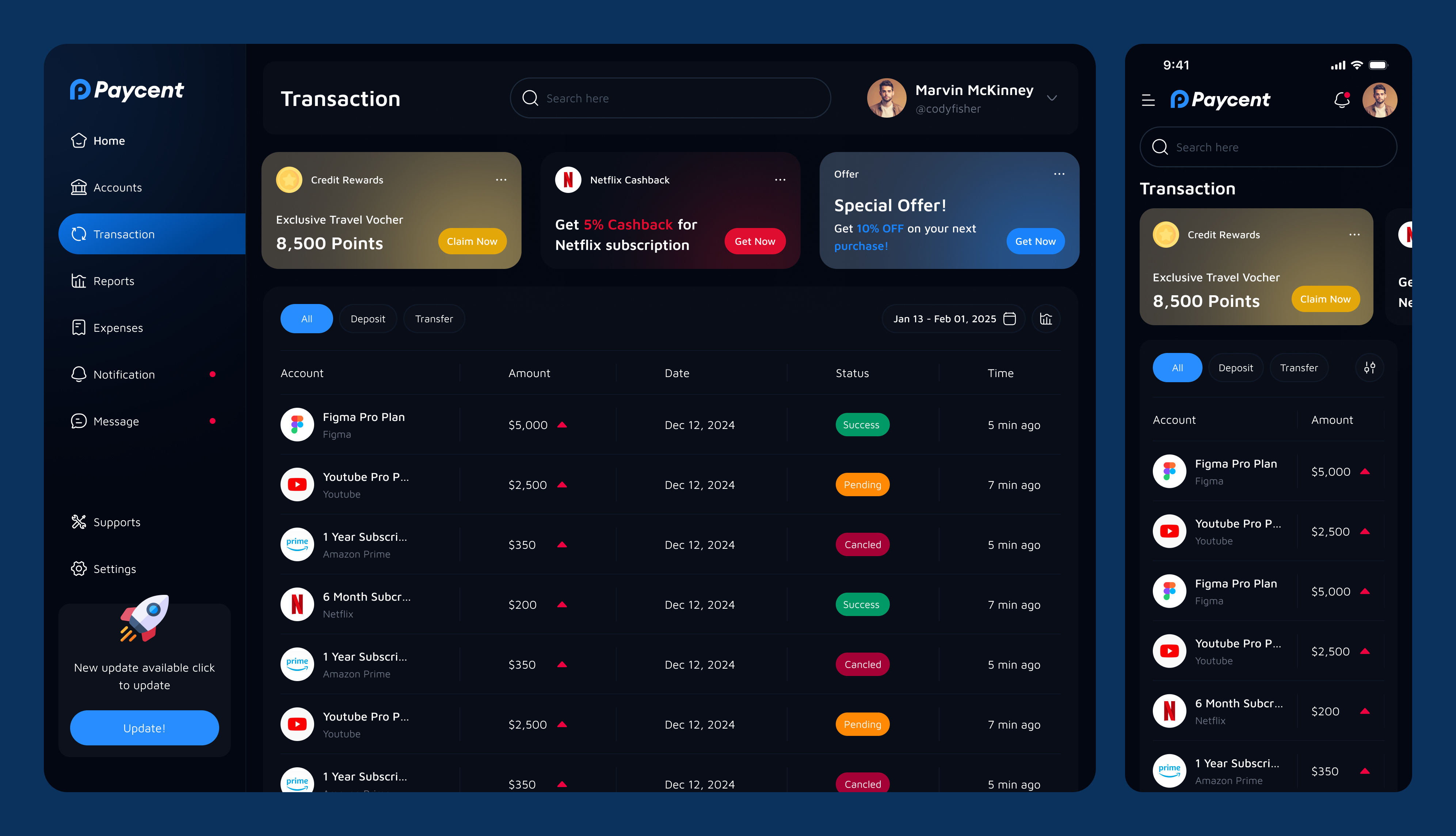 Fintech Admin Dashboard UI Design | Financial Wallet by Opedia Studio on Dribbble