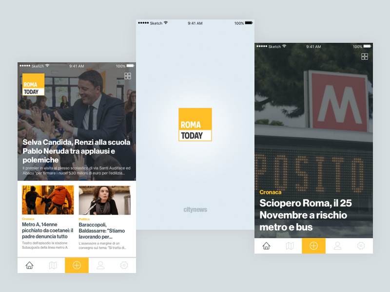 RomaToday Mobile App by Francesco Improta on Dribbble