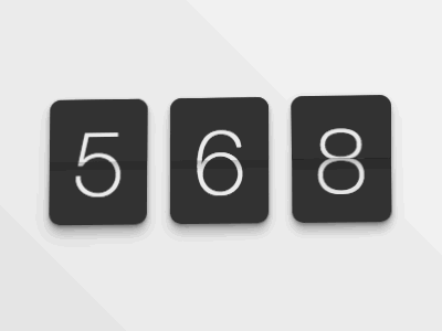 Flip Counter [HTML / CSS / JavaScript] by Rik Schennink on Dribbble
