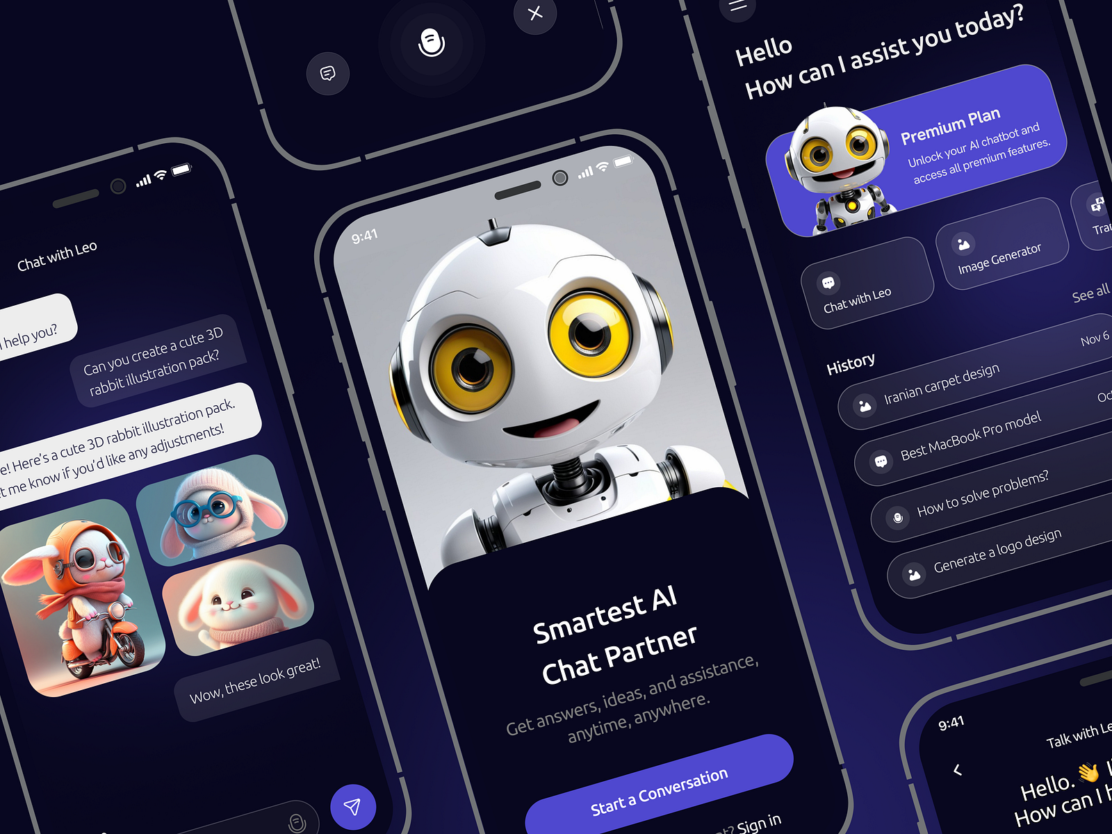 AI Chat Assistant by Nafise Zeynali on Dribbble