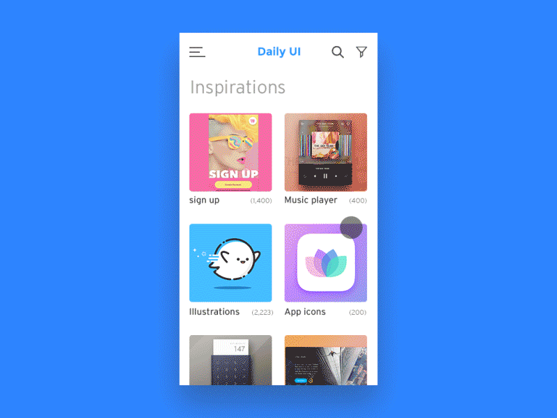 Menu interaction by srinivas.design on Dribbble
