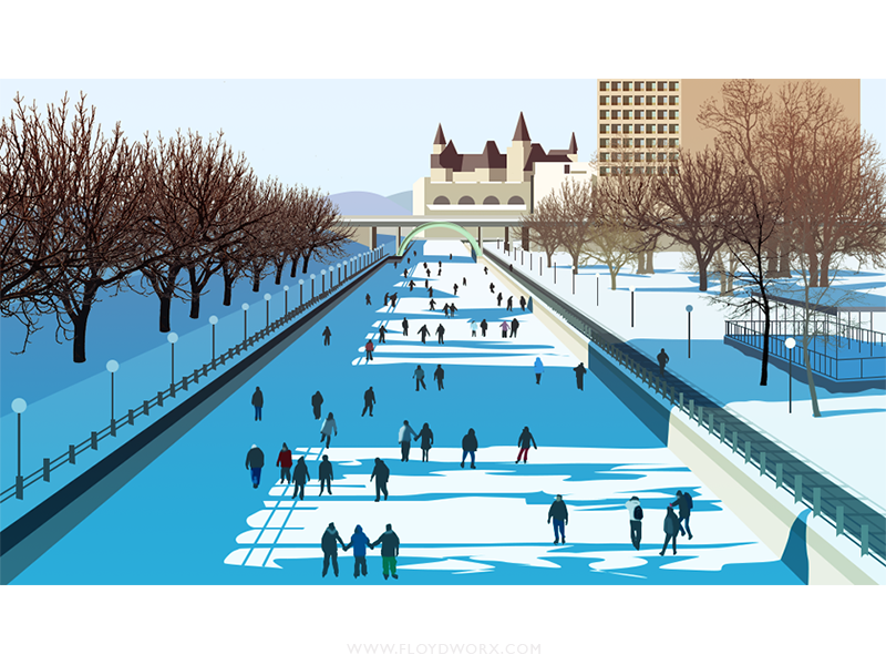Ottawa ice rink - infographic element by Csaba Gyulai on Dribbble