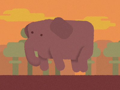 Elephant Walk Cycle Gif