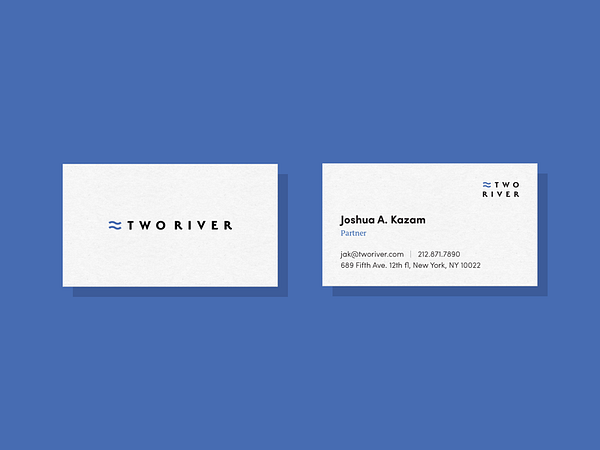 Two River Business Cards by Meg Walker for Milkshake Studio on Dribbble