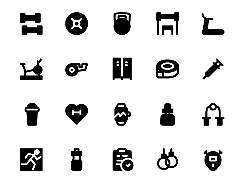 Simple Fitness Icons │ by Richard Wearn on Dribbble