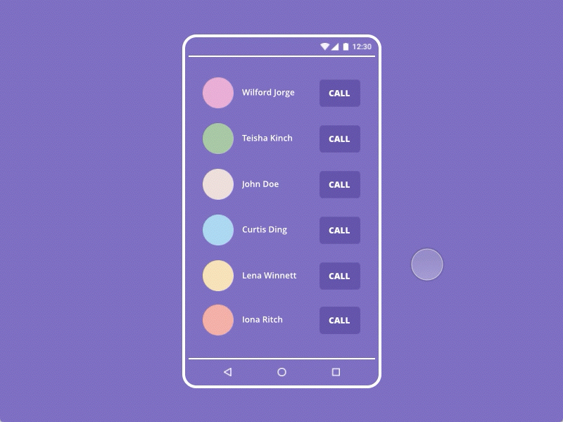 UI Call animation [Principle] by Matěj Koutský for BOOT!Q on Dribbble