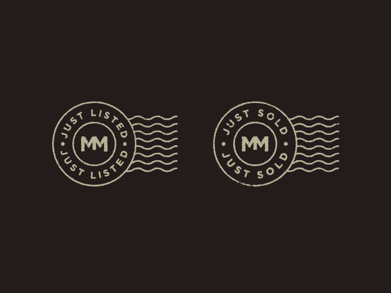 Listed and Sold Postcard Logos by Todd Cook on Dribbble