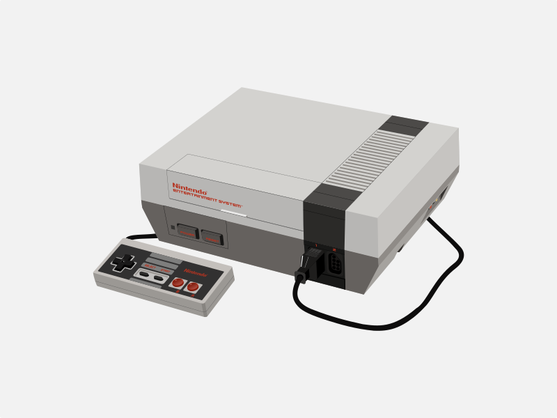 Nintendo NES Illustration by Alexandre Faustino on Dribbble