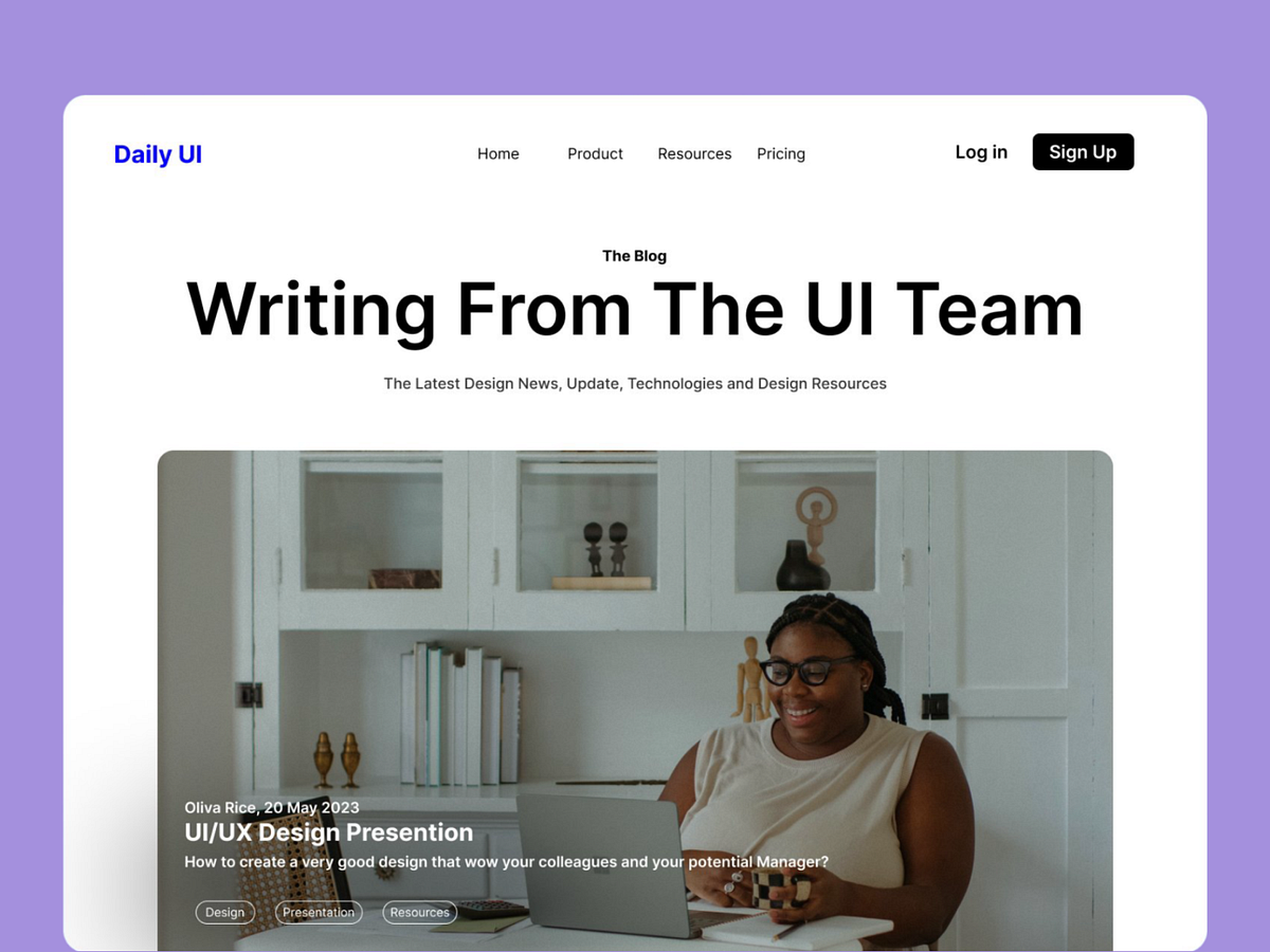 Modern Blog UI Design by Plaste on Dribbble