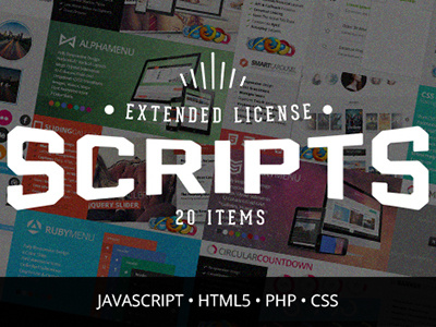 20 Scripts Bundle with Extended License - Only $14 by CodeGrape on Dribbble