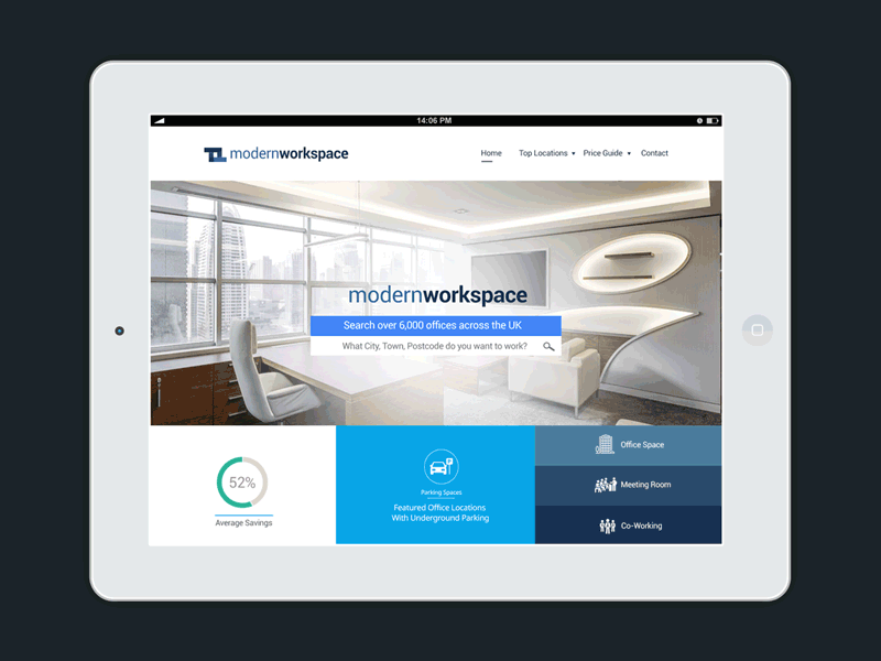 Office Space Rental Website by Dermot McDonagh on Dribbble