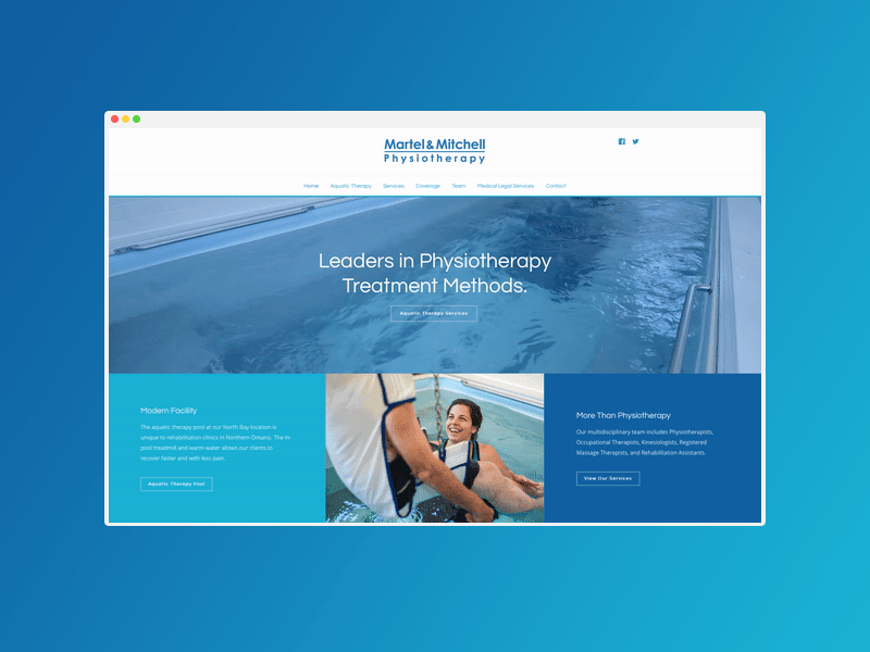 Martel Mitchell - Physiotherapy Website by Zack Lewis on Dribbble