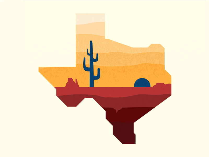 Texas Sunset by Chris Ganz on Dribbble