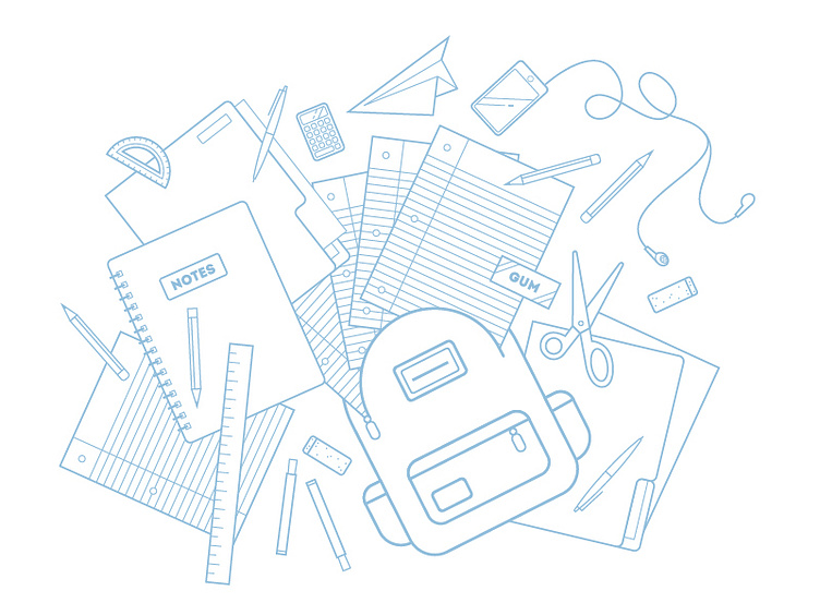 Spilled Backpack by Kathryn Sutton on Dribbble