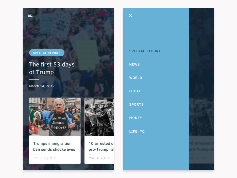 Daily UI, Day #4: News by Margaret Haag on Dribbble