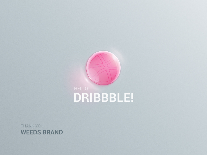 Hello dribbble glass by Mikhail Fedosov on Dribbble