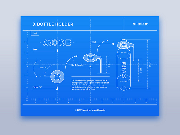X Bottle Holder by Gio Bregvadze for Leavingstone on Dribbble