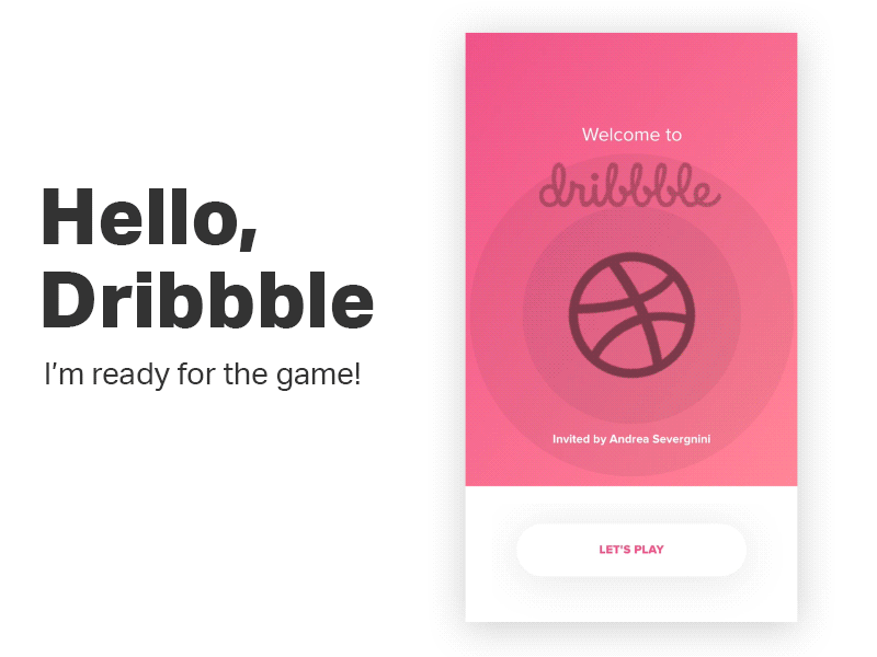 Hello Dribbble by Andreas Antonsson on Dribbble