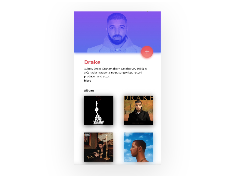 Artist Profile Concept by Marco Fabrega on Dribbble