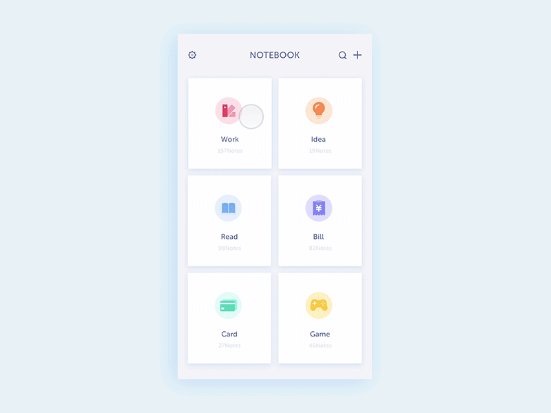 Notebook animation by Moranart on Dribbble