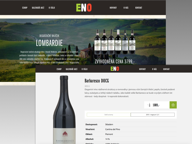 Eno - Italian Wines by Jay Nemec on Dribbble