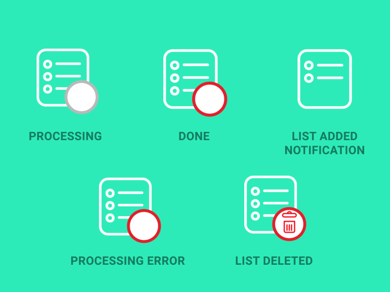 List Icon Different State by Rout on Dribbble