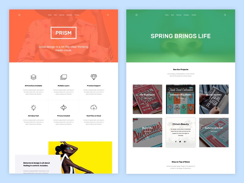 Prism Web Theme Template │designerbundle.com by Richard Wearn on Dribbble