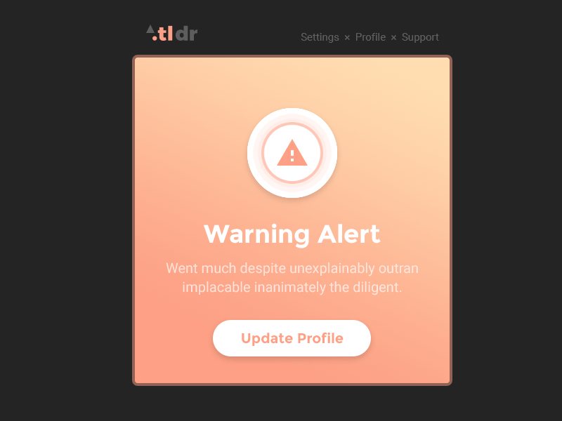 Warning Notification - Animated Email Design by Ionutz Oroian on Dribbble