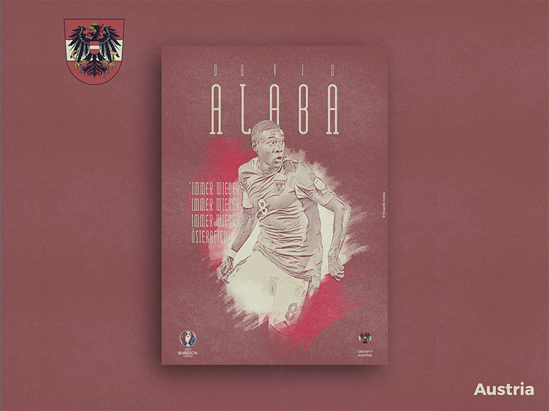 Retro Poster Collection - David Alaba by Ricardo Costa on Dribbble