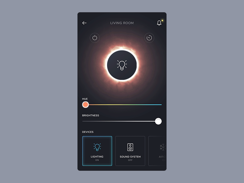 Smart Home Lighting by Digital Science on Dribbble