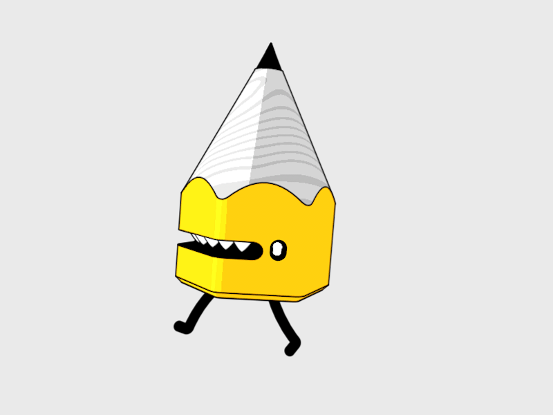 Pencil walk cycle by Ben Pattison on Dribbble