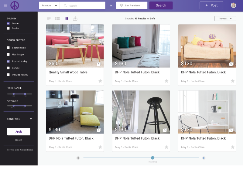 Craigslist Redesign Idea1 by ZI YUAN on Dribbble