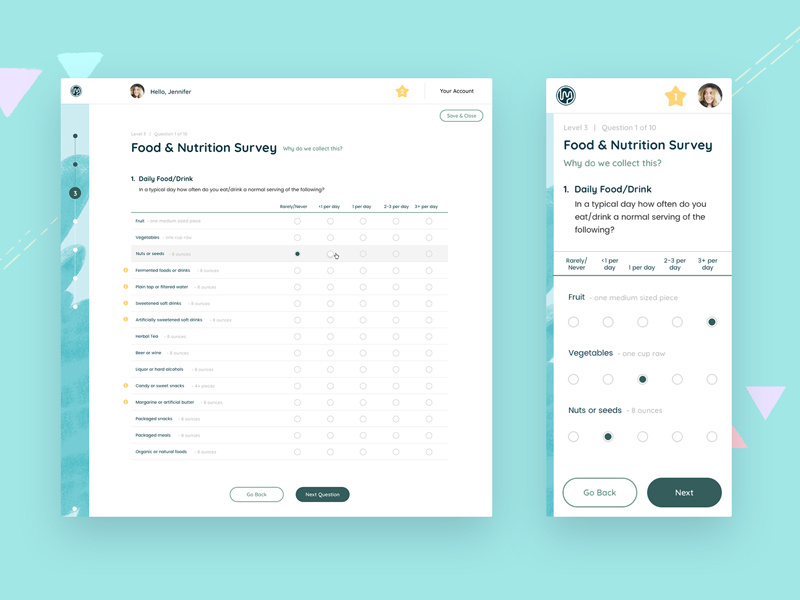 Responsive survey by Alex Martineau for Milkshake Studio on Dribbble
