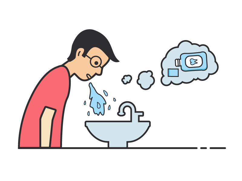 Mouth Rinse Cartoon
