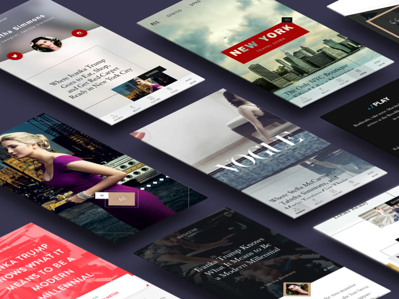 Designs For The Special "Vogue Cities" App by Make on Dribbble