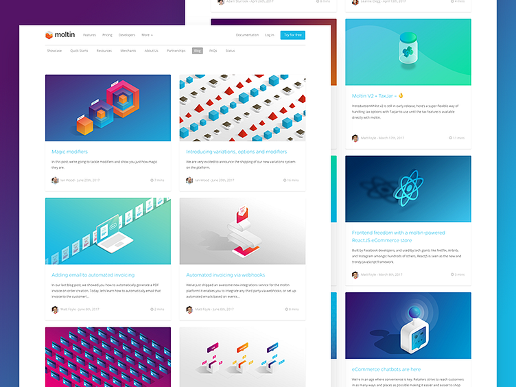 Blog Headers by Damian Kidd on Dribbble