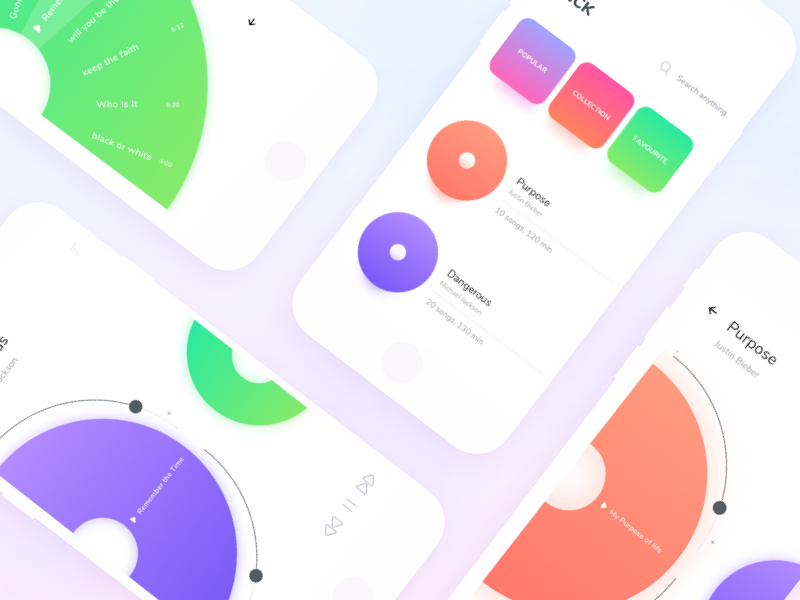 Colorful Music player by Johny vino™ on Dribbble