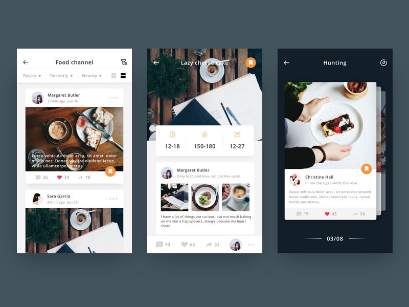 Food UI by June on Dribbble