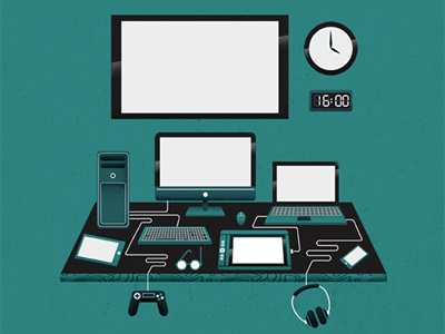 Device chaos by Javi on Dribbble