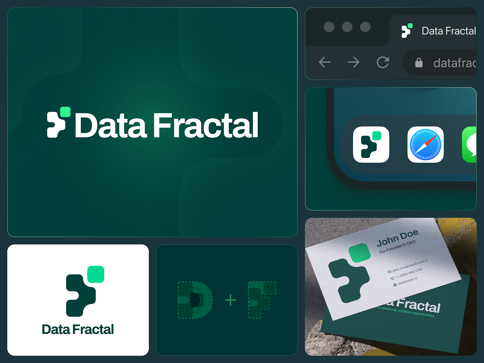 Data Fractal - Logo design by Ivo Ivanov on Dribbble
