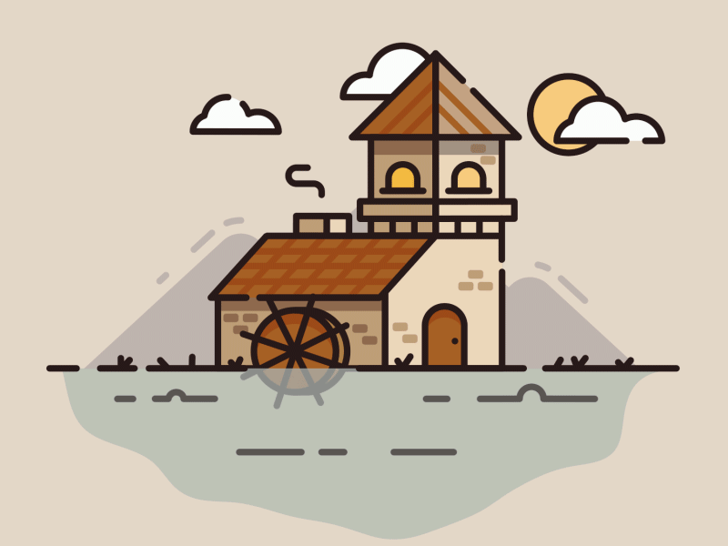 Watermill by Renato Rossarola on Dribbble