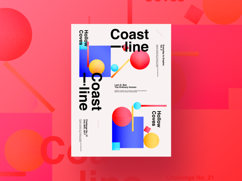 Coastline Poster Design by Lam Bao on Dribbble
