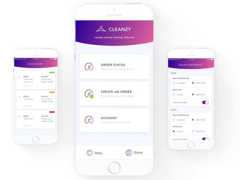 Cleanzy Laundry App by Emmanuel Iroko on Dribbble