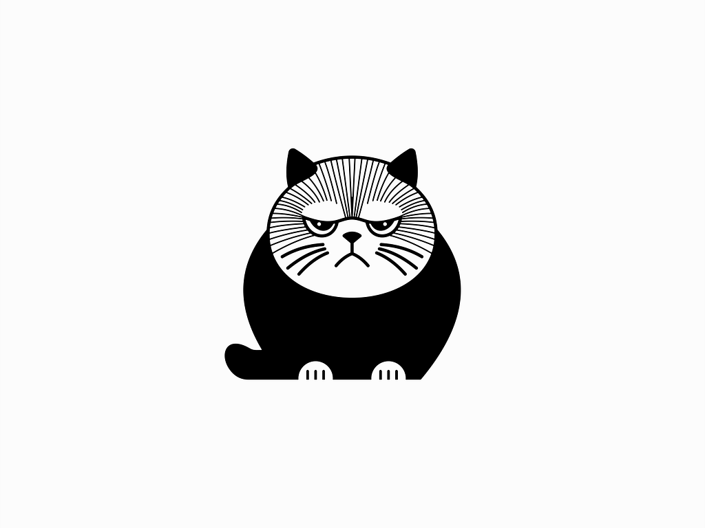 Angry Cat Logo by UNOM design on Dribbble