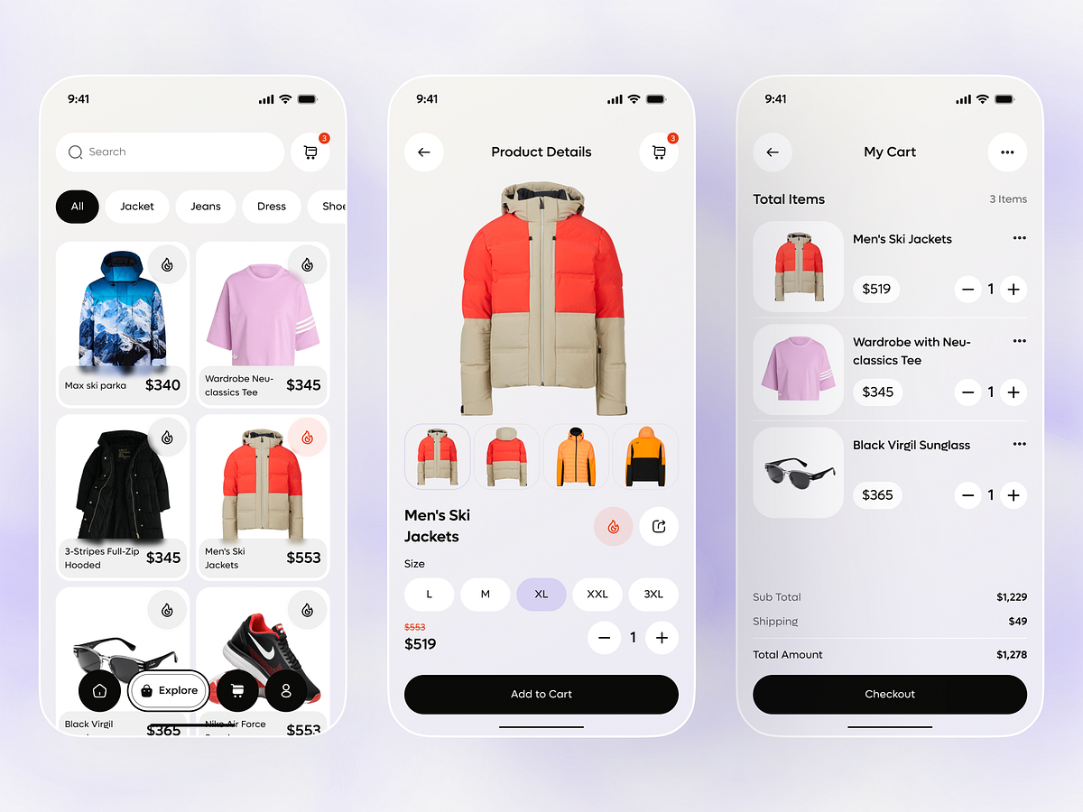 Ecommerce App Concept by Sk Nahid Hasan on Dribbble