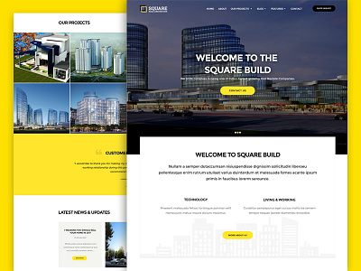 Square a Building Construction Website Template by khushboo Pansuriya ...