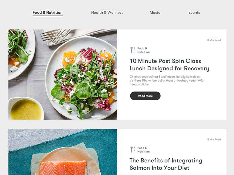 Blog Concept by Cody Brown on Dribbble